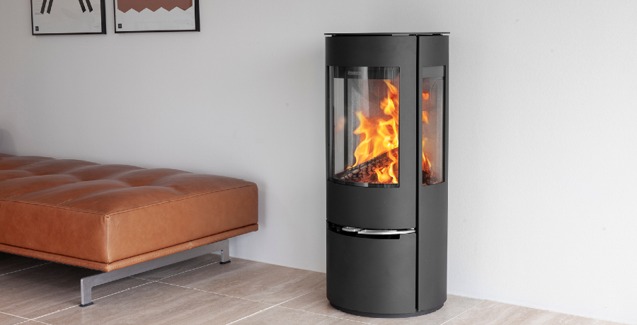 Rund braskamin i smal design | Aduro 22